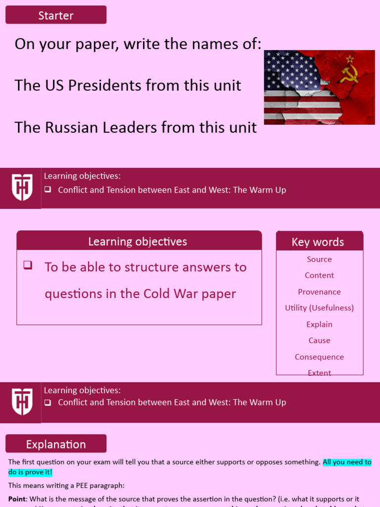 Cold War Exam Preparation Guide | PDF | Cold War | Soviet Union