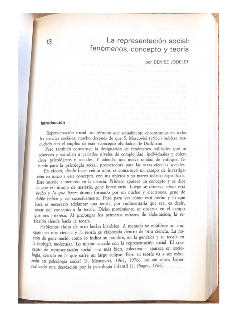 La Representación Social | PDF