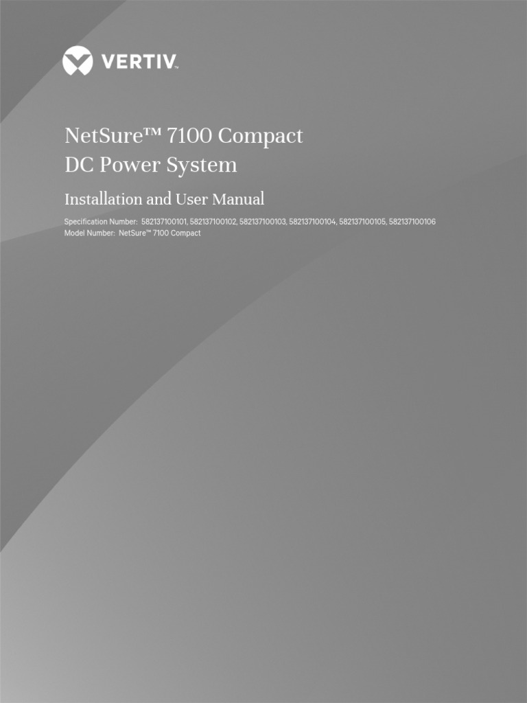 6 Netsure 7100 Compact User Manual | PDF | Rectifier | Safety