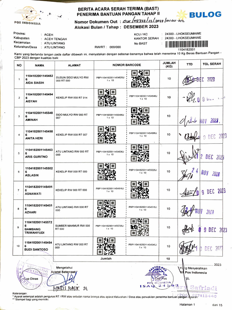Bast Desember2023 Atu Lintang 149 | PDF
