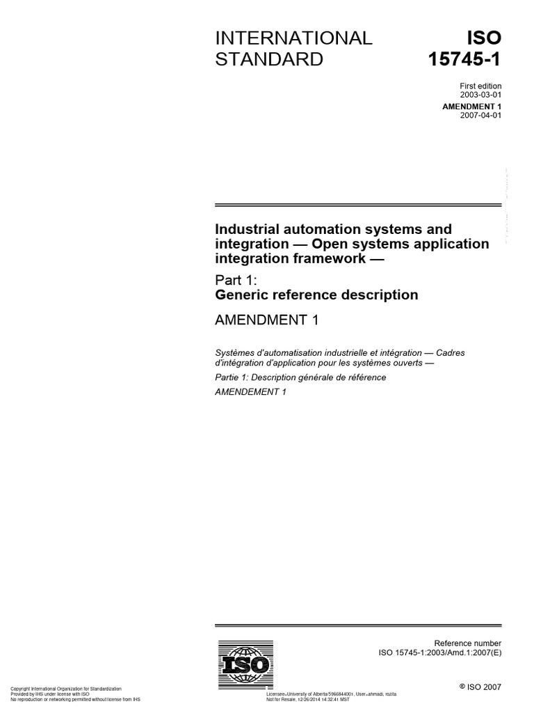 Iso 15745 1 2007 | PDF | Xml | Xml Schema
