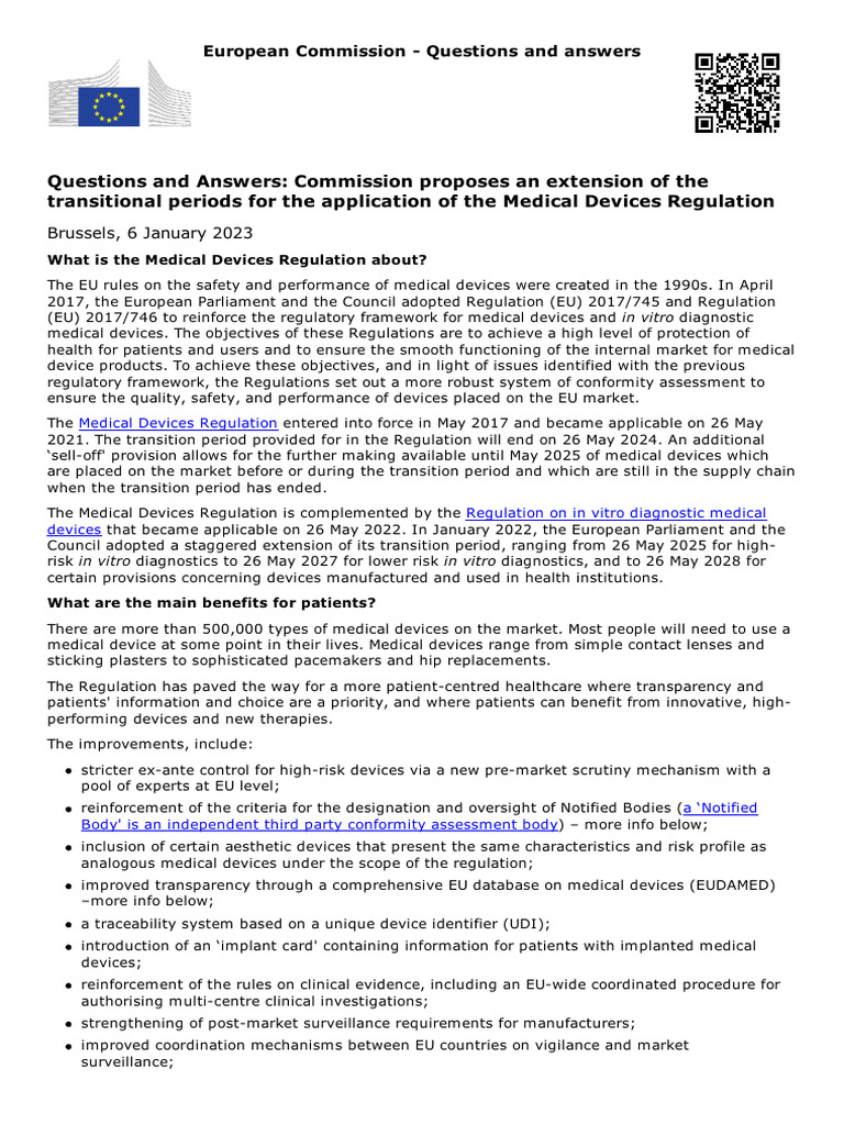 Questions and Answers Commission Proposes An Extension of The ...