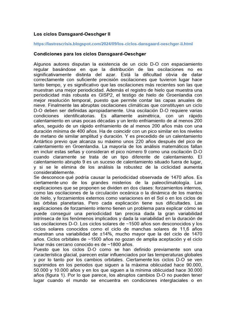 Ciclos Dansgaard-Oeschger II | PDF | océano Atlántico | Marea