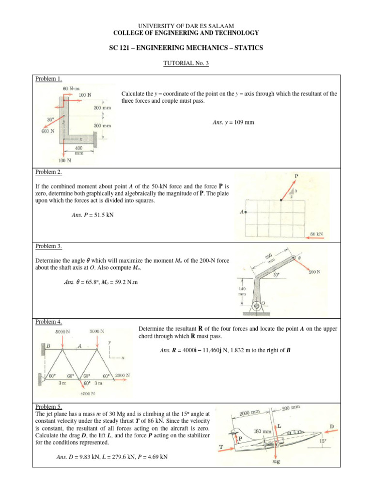 SC121 Tutorial 3 | PDF