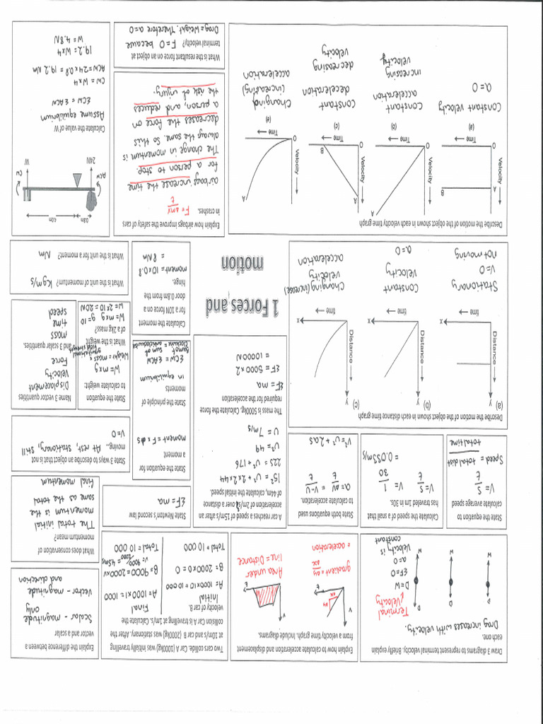 Forces Broadsheet iGCSE ANSWERS | PDF