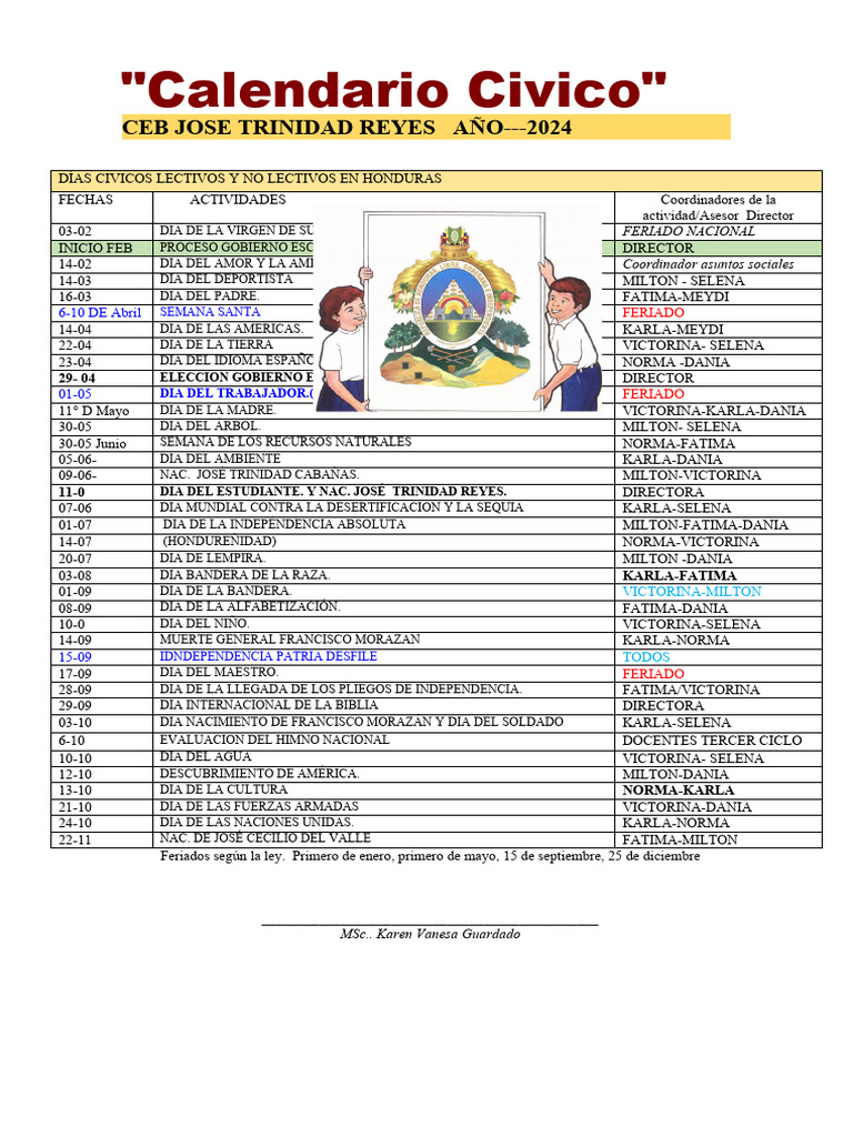 Calendario Civico 2024 | PDF | Observancias