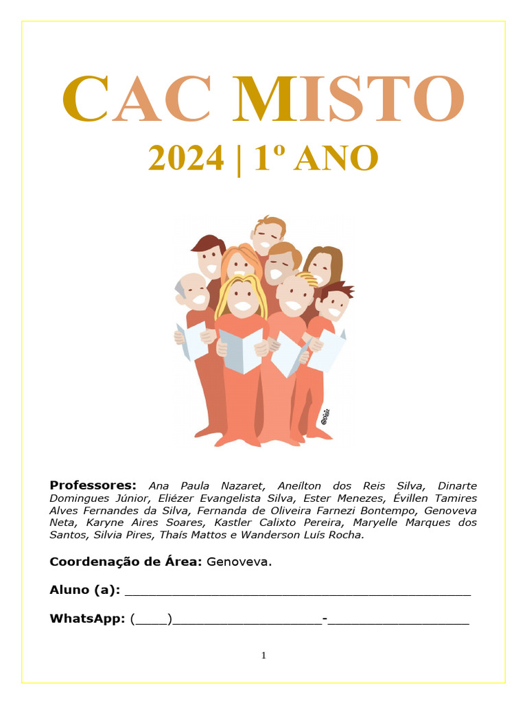 Apostila CAC 2024 OFICIAL1 | PDF | Voz humana | Canto