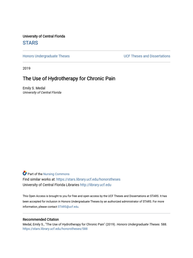 The Use of Hydrotherapy For Chronic Pain | PDF | Pain Management | Pain