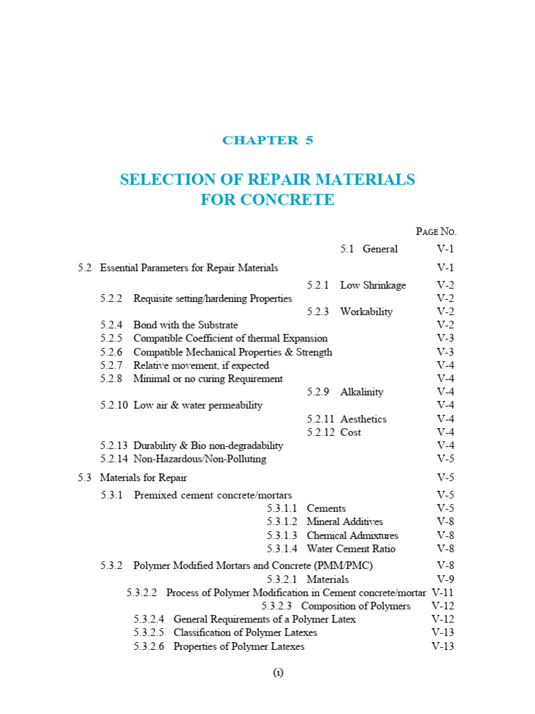 Concrete Repair Material Selection | PDF | Concrete | Mortar (Masonry)