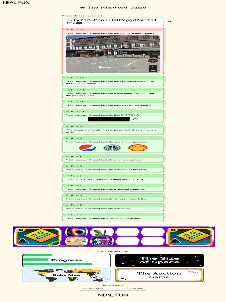 The Password Game | PDF