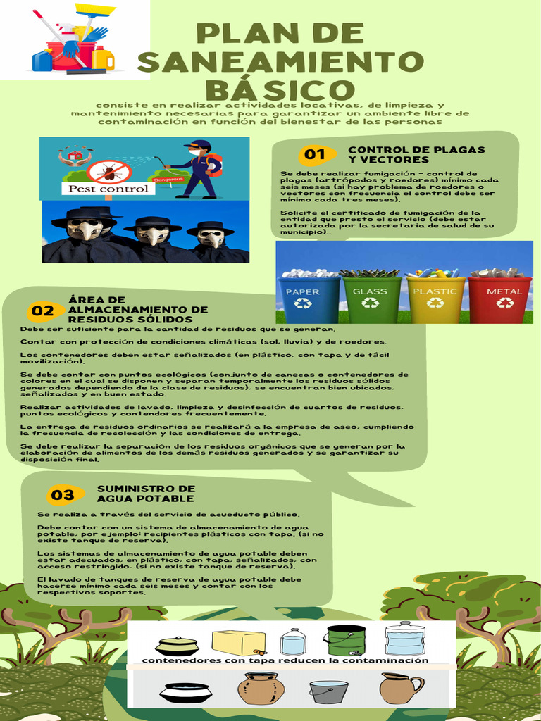Plan de Saneamiento Básico | PDF | Agua | Residuos