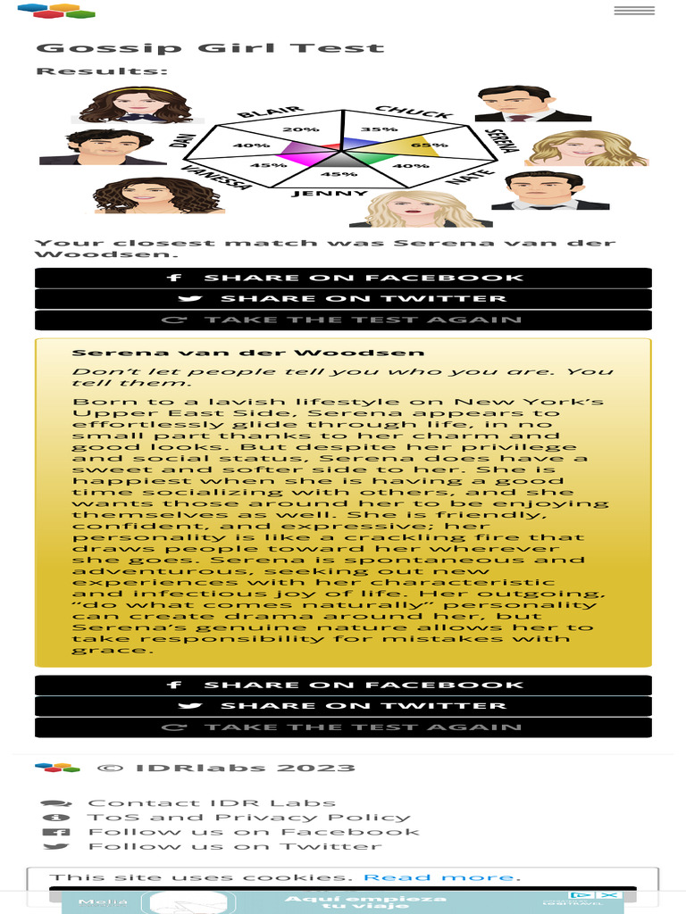 Gossip Girl Test | PDF