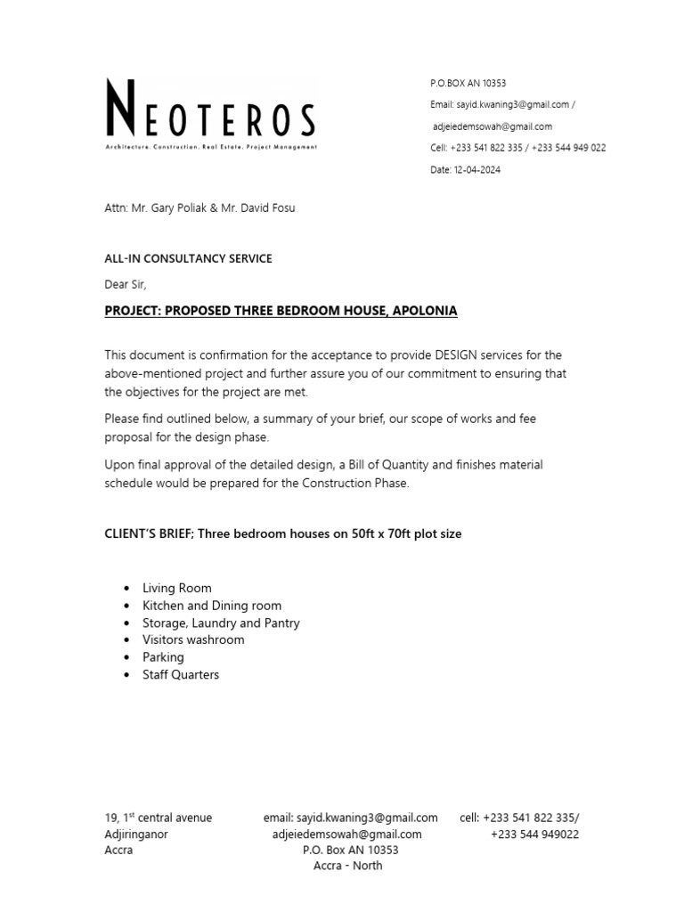 NEOTEROS GROUP LIMITED - INVOICE - Gary Poliak & David Fosu | PDF ...