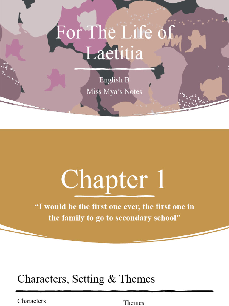 For The Life of Laetitia Chapter 1 - 5 | PDF | Mystery, Thriller ...