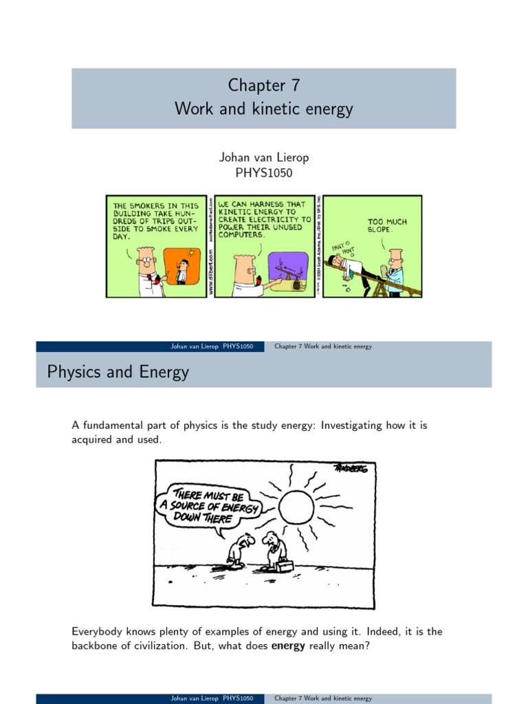 Work and Kinetic Energy | Download Free PDF | Force | Kinetic Energy