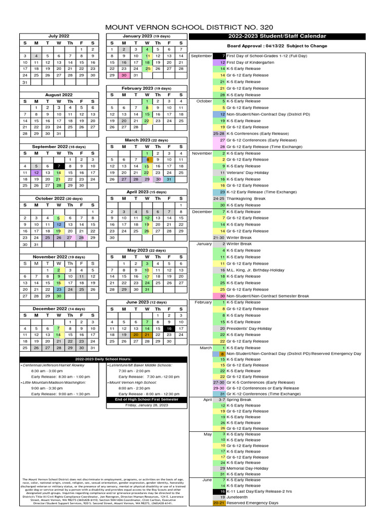 22-23 MVSD Student Calendar ENG-SPN - 0 | PDF | Gender | Gender Studies