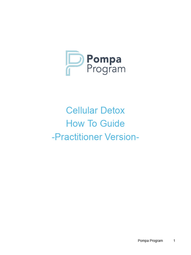 Dr. Pompa's Cellular Detox Guide | PDF | Cell (Biology) | Detoxification