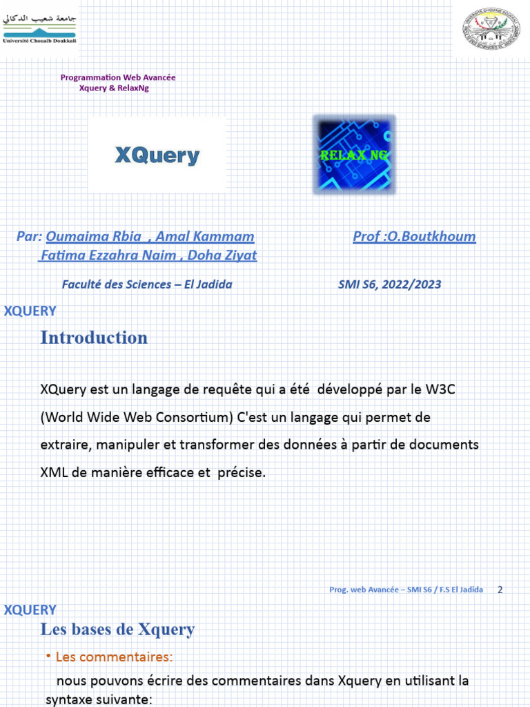 Presentation Xquery | PDF | XML | XPath