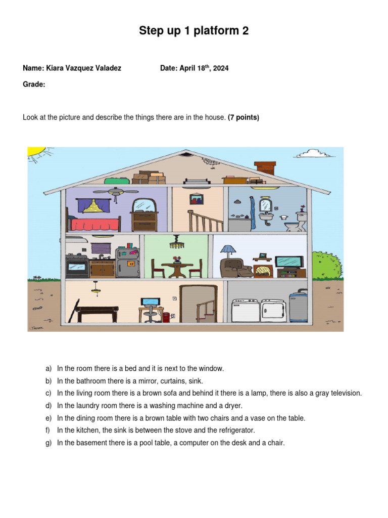 Home Description and Language Exercises | PDF