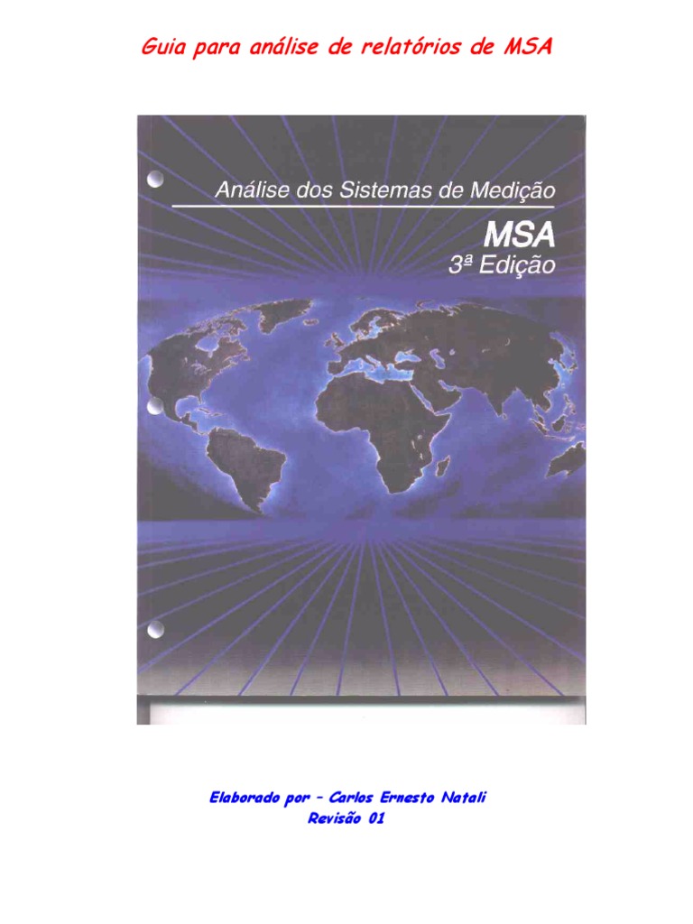 Guia de Análise - MSA - Rev 01 | PDF | Intervalo de confiança | Cálculo