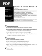 PPST Domain 7: Personal Growth & Development | PDF | Teachers | Learning