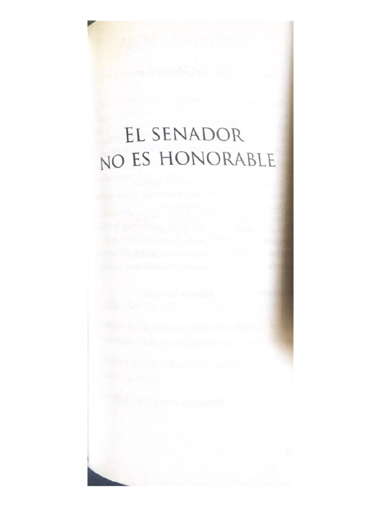 El Senador No Es Honorable | PDF