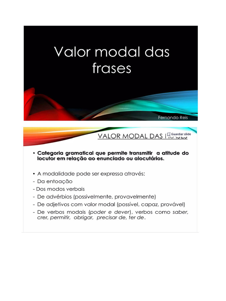 Valor Modal | PDF