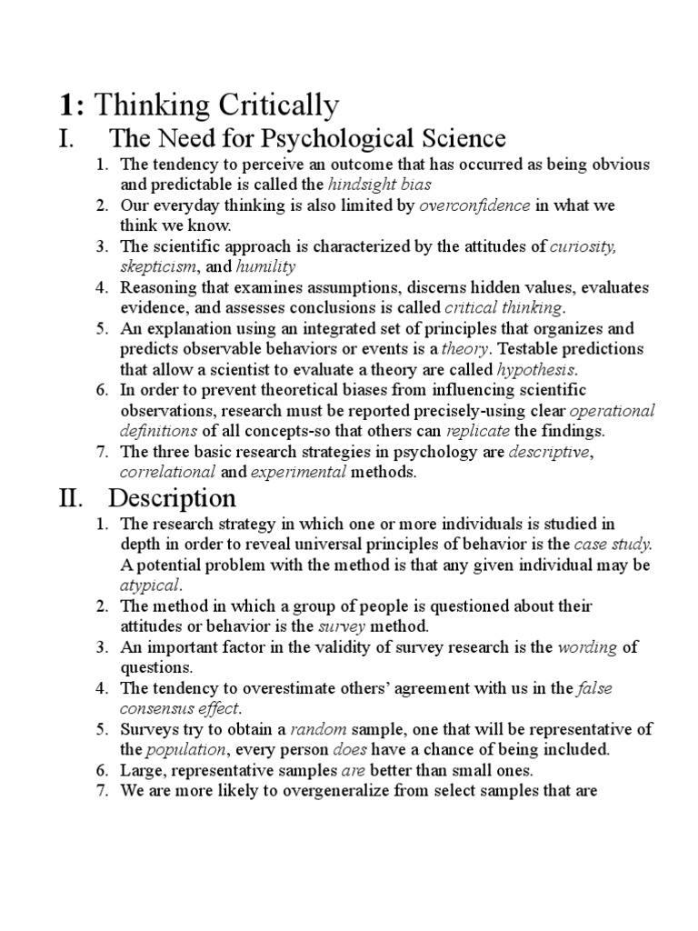 1-Thinking Critically With Psychologcial Science | PDF | Experiment | Mean