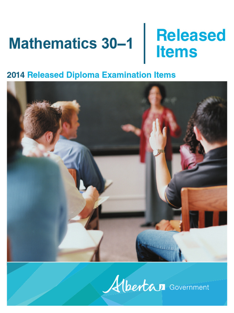 Math 30-1 Released Item 2014 | PDF | Mathematics