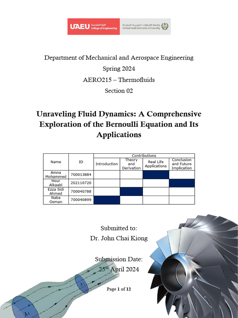 Thermo - Project - DONE | Download Free PDF | Acceleration | Fluid Dynamics