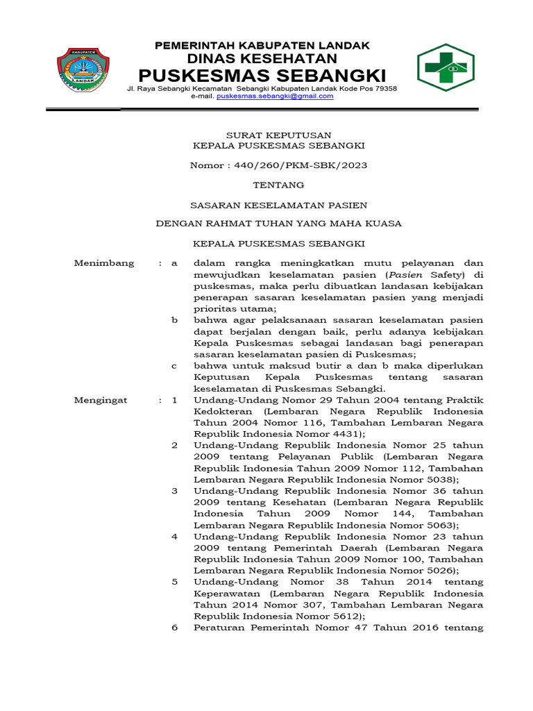 5.3.1 A SK Tentang Pelaksanaan SKP | PDF