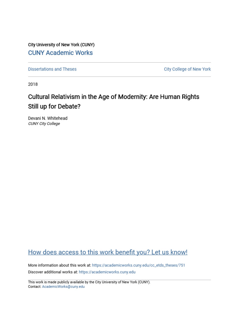 Cultural Relativism and Human Rights Debate | PDF | Ruhollah Khomeini ...