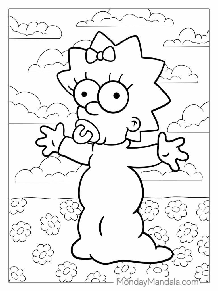 Maggie Simpson Coloring Sheet | PDF