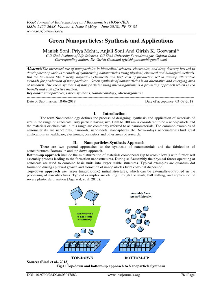 Green Nano | PDF | Nanoparticle | Nanomaterials