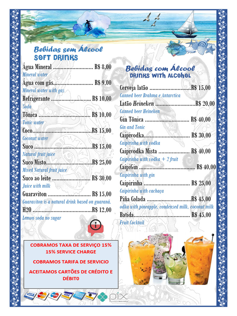 Modelo de Cardápio | PDF | Foods | Cuisine