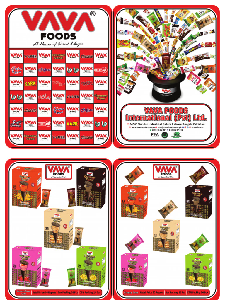 Catalogue-VAVA FOODS International (PVT) Ltd.. | PDF