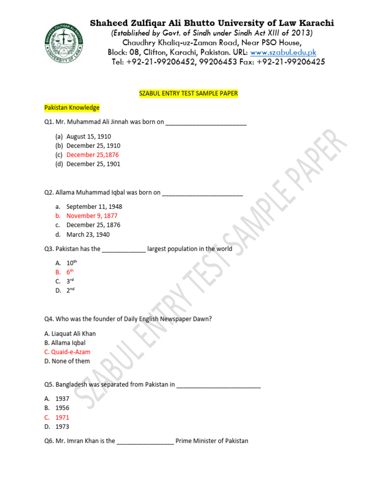 Sample Paper Bs Criminology | PDF | Pakistan | Karachi
