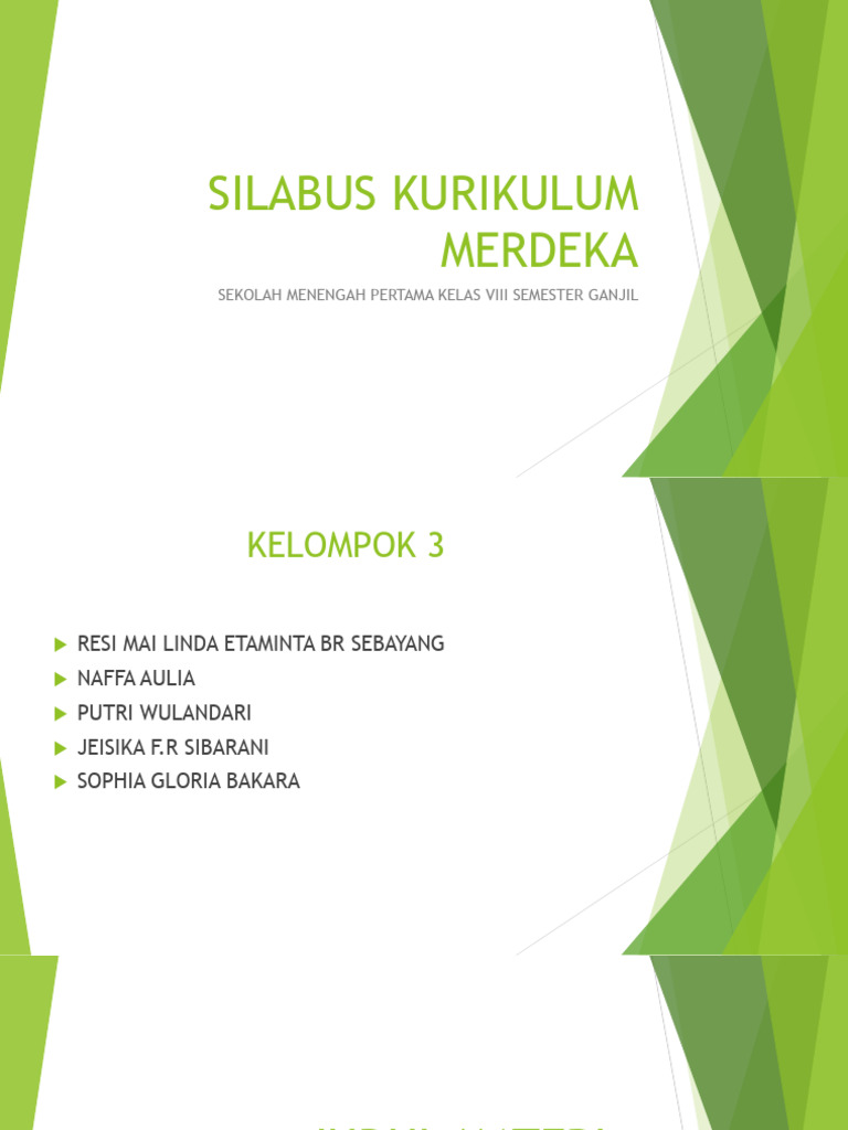 SILABUS KURIKULUM MERDEKA Kel 3 | PDF