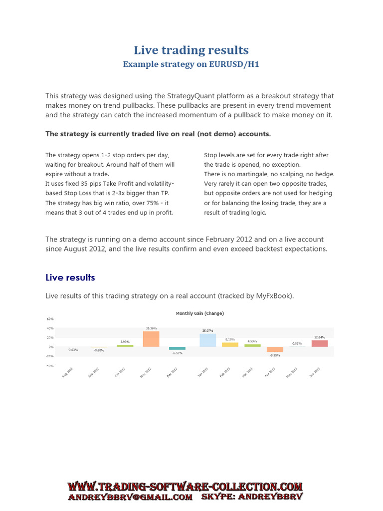 Live Trading Results - Example Strategy | PDF | Investment Management ...