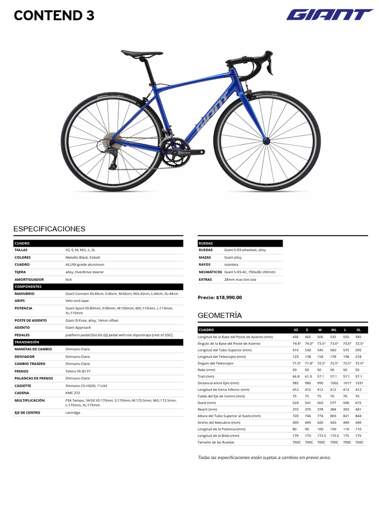 Giant Contend 3 Es MX 3399 | PDF