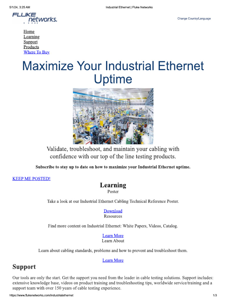 Maximize Your Industrial Ethernet Uptime | PDF