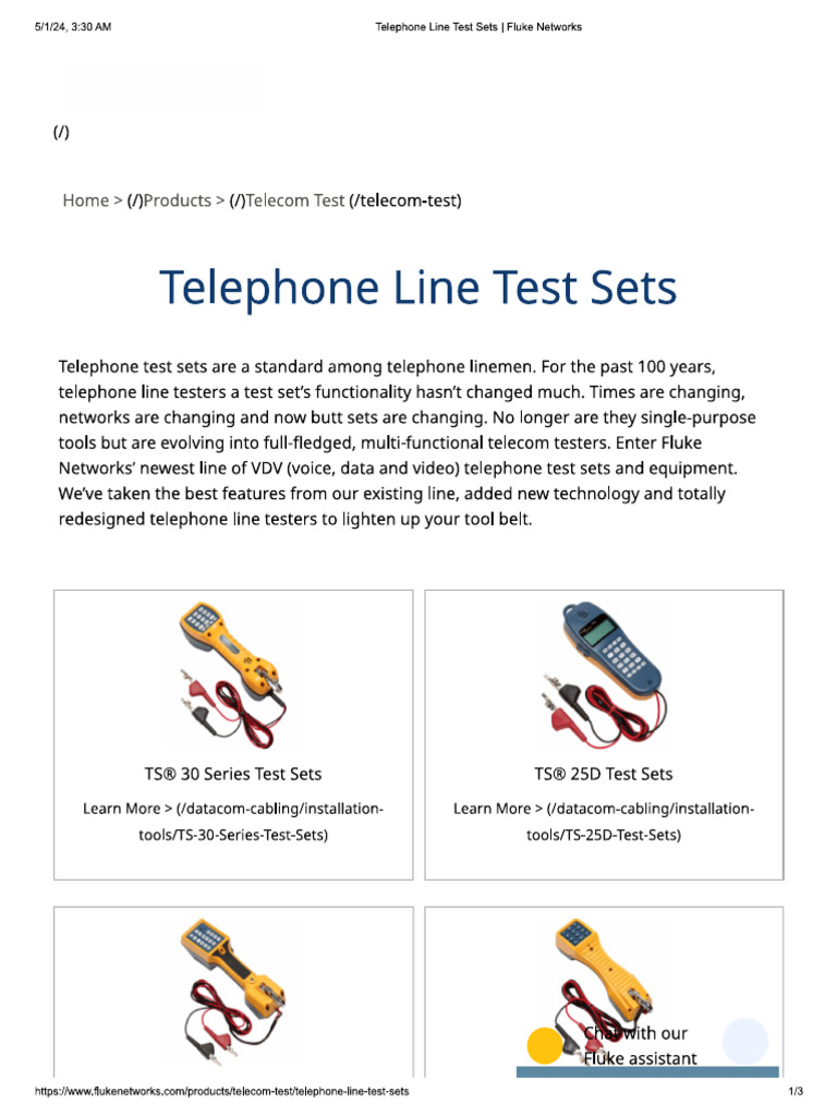 Telephone Line Test Sets | PDF