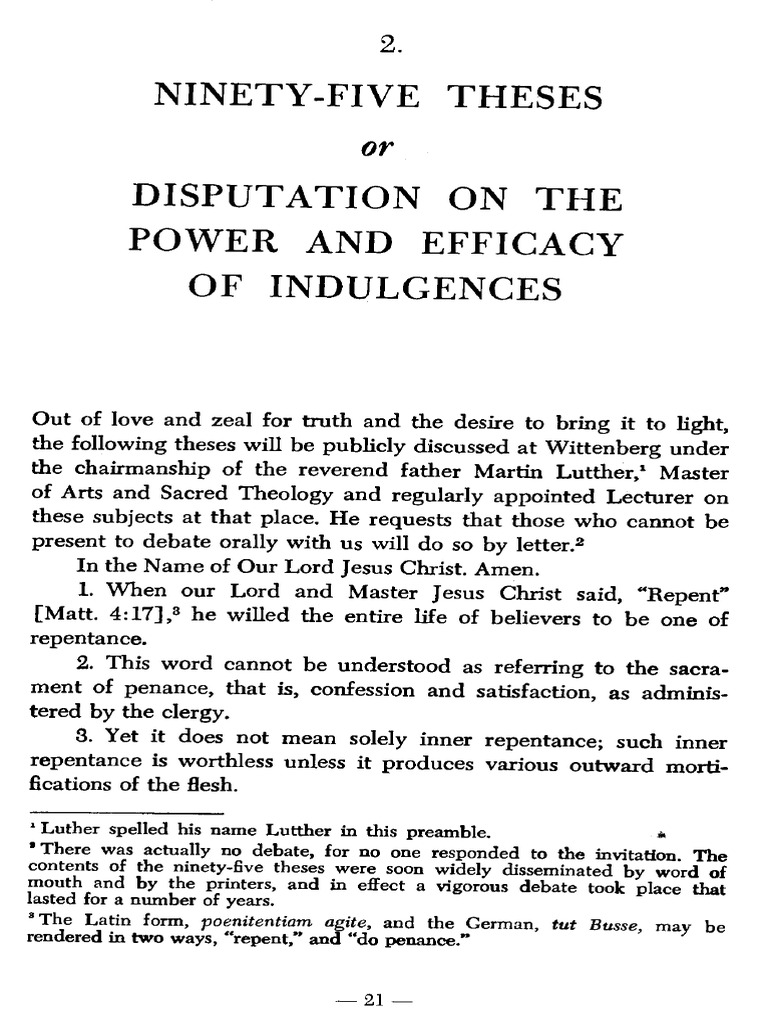95 Theses | PDF