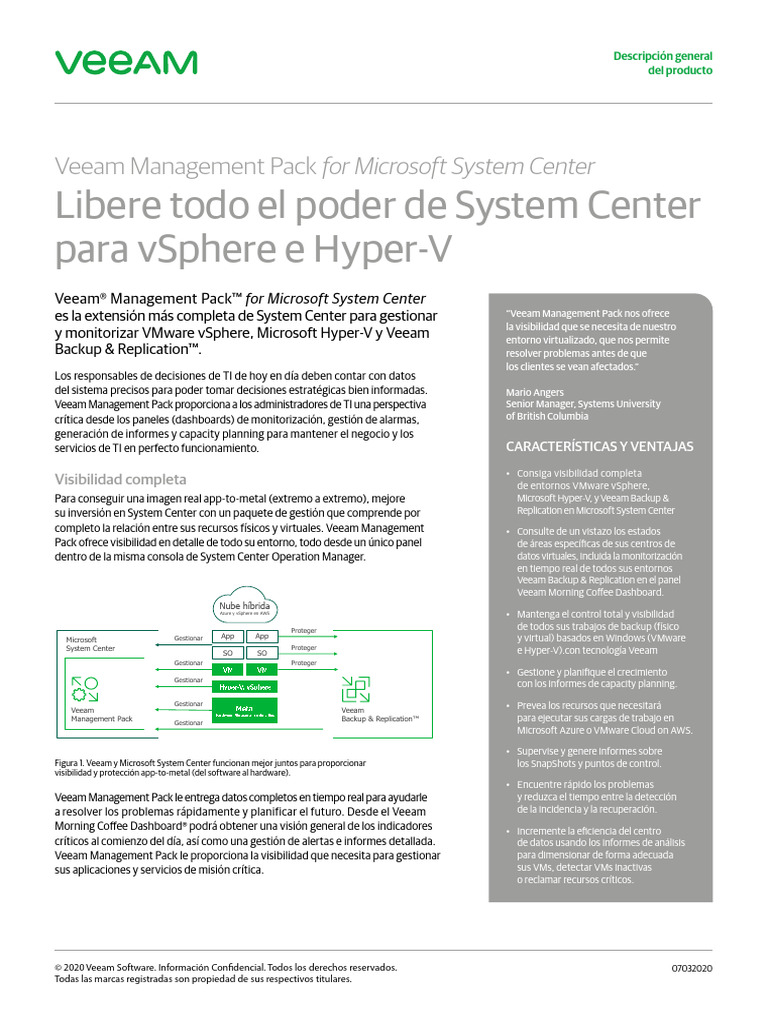 Veeam MP 9 0 Datasheet | PDF | Informática | Arquitectura de Computadores