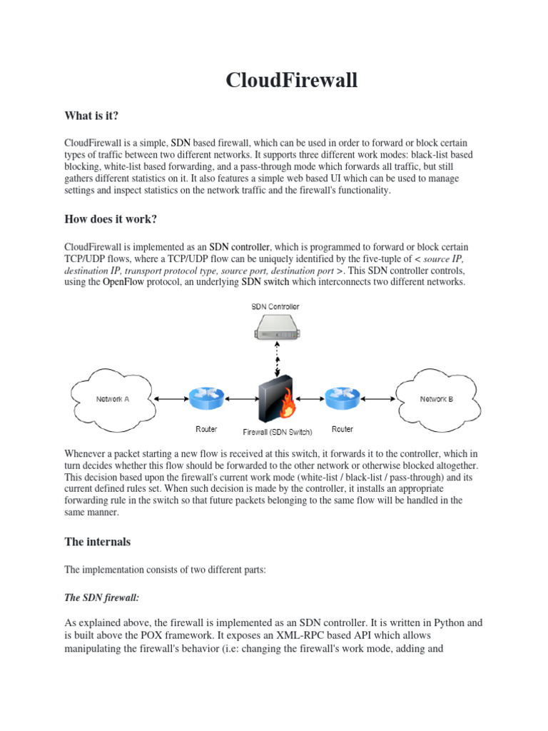 SDN Mini Project | PDF | Firewall (Computing) | World Wide Web