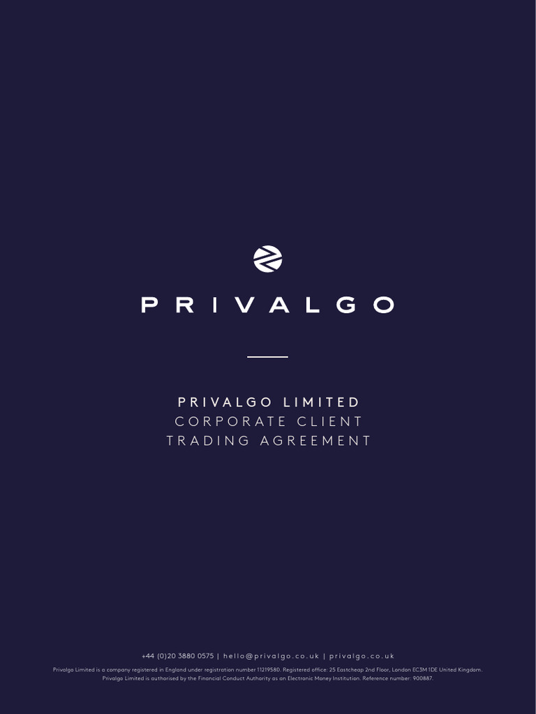 Privalgo Corporate Trading Trading Agreement VIRAL MARKET LTD | PDF ...