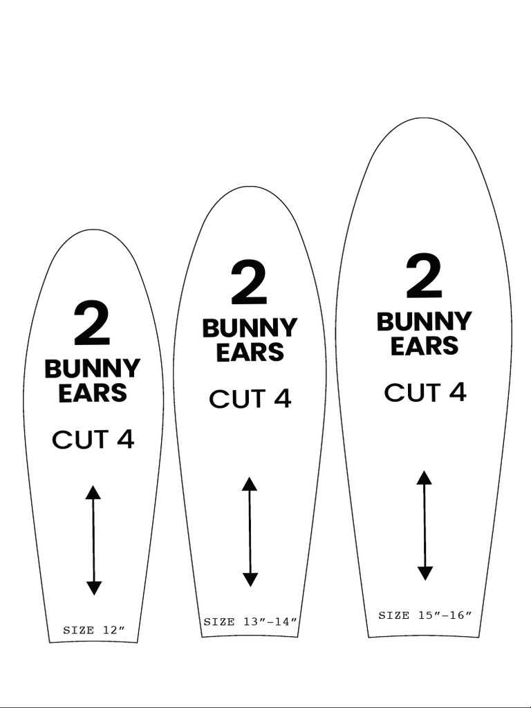 A4 - Bunny Ears Pattern | PDF