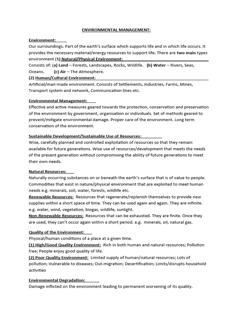 Environmental Management | PDF | Environmental Impact Assessment ...