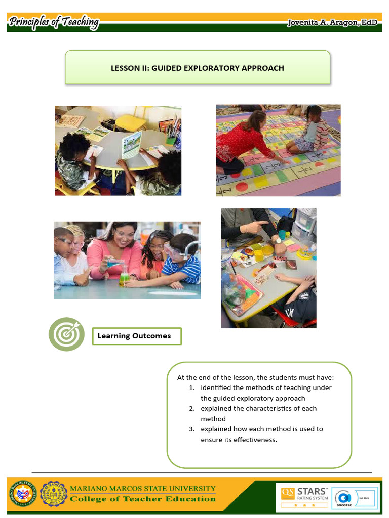 Unit Iii Lesson Ii Guided Exploratory Approach | PDF | Learning ...