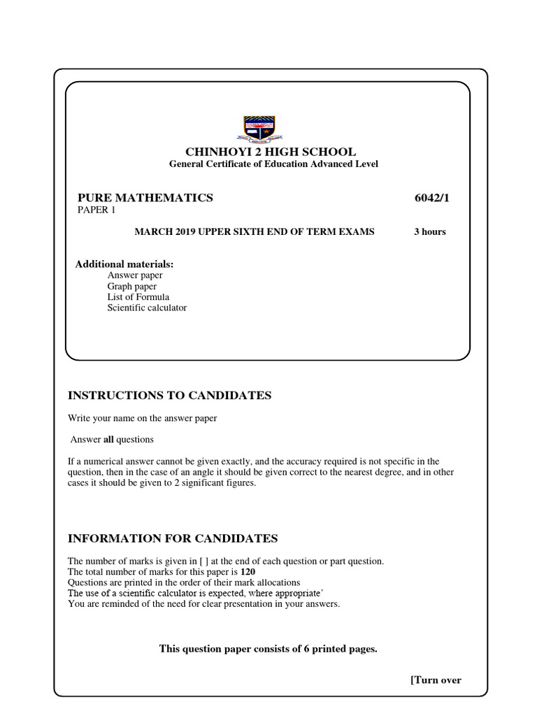 Pure Maths p1 | PDF | Circle | Angle